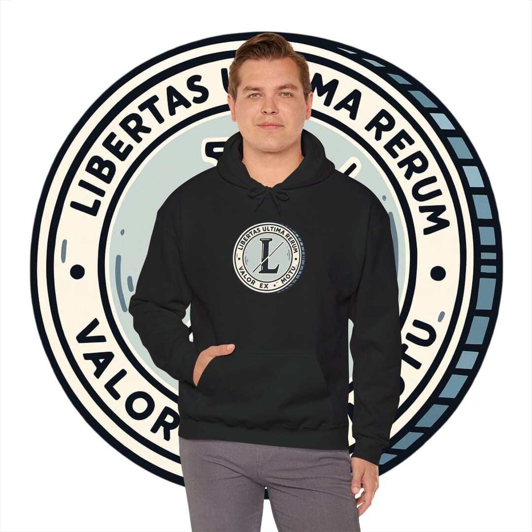 Libravault Hoodie Vintage Latin Emblem Sweatshirt - Etsy