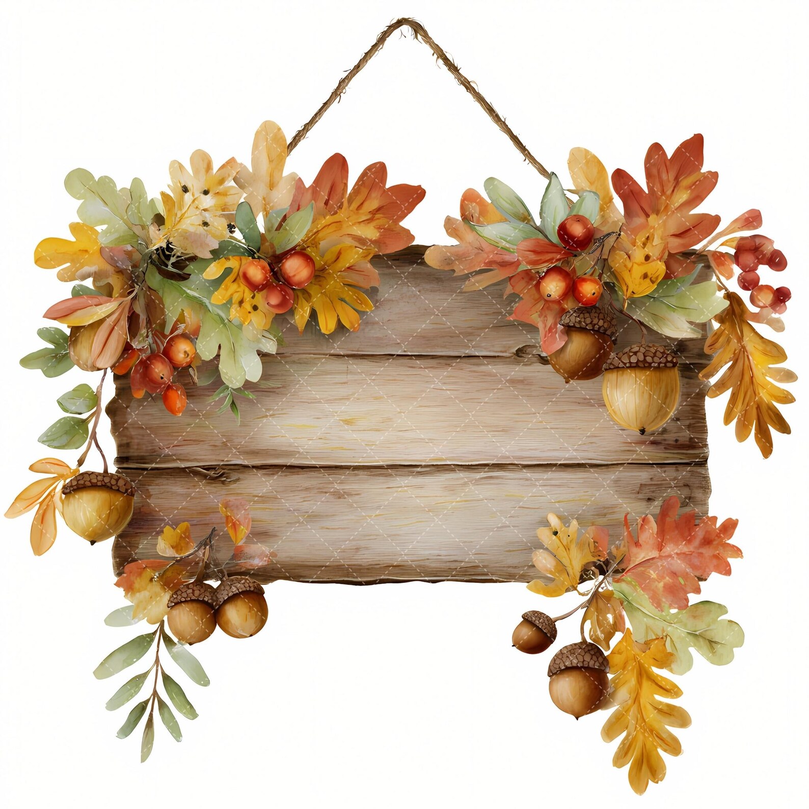 40 Autumn Bunting Clipart L Fall Leaves Garland L JPG Digital Download ...