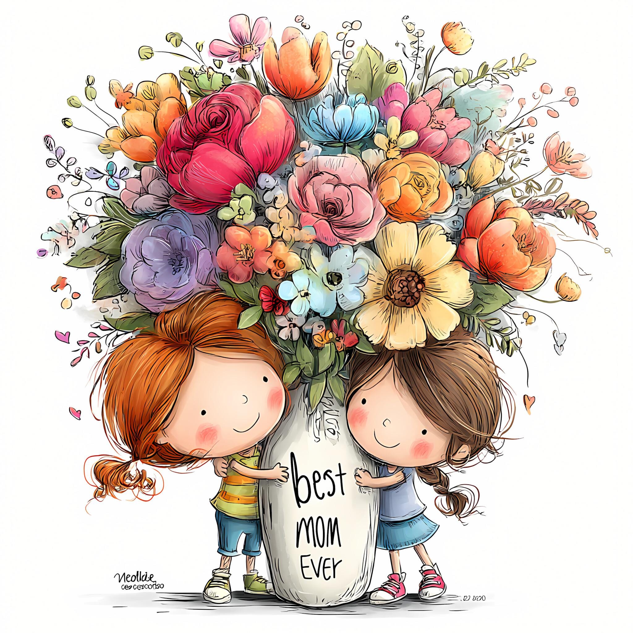 24 Mother’s Day JPG Bundle, Mom Clipart Designs, Mothers Day Wreath Png ...