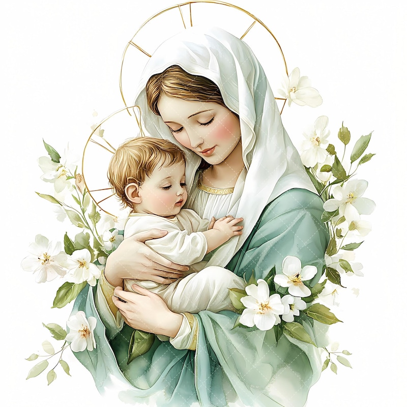 Virgen Maria Clipart - Etsy UK