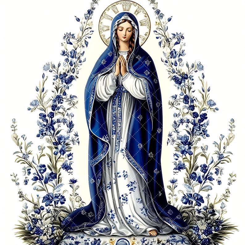 66 Virgin Mary Clip Art, Christmas Nativity Printable Images, Catholic ...