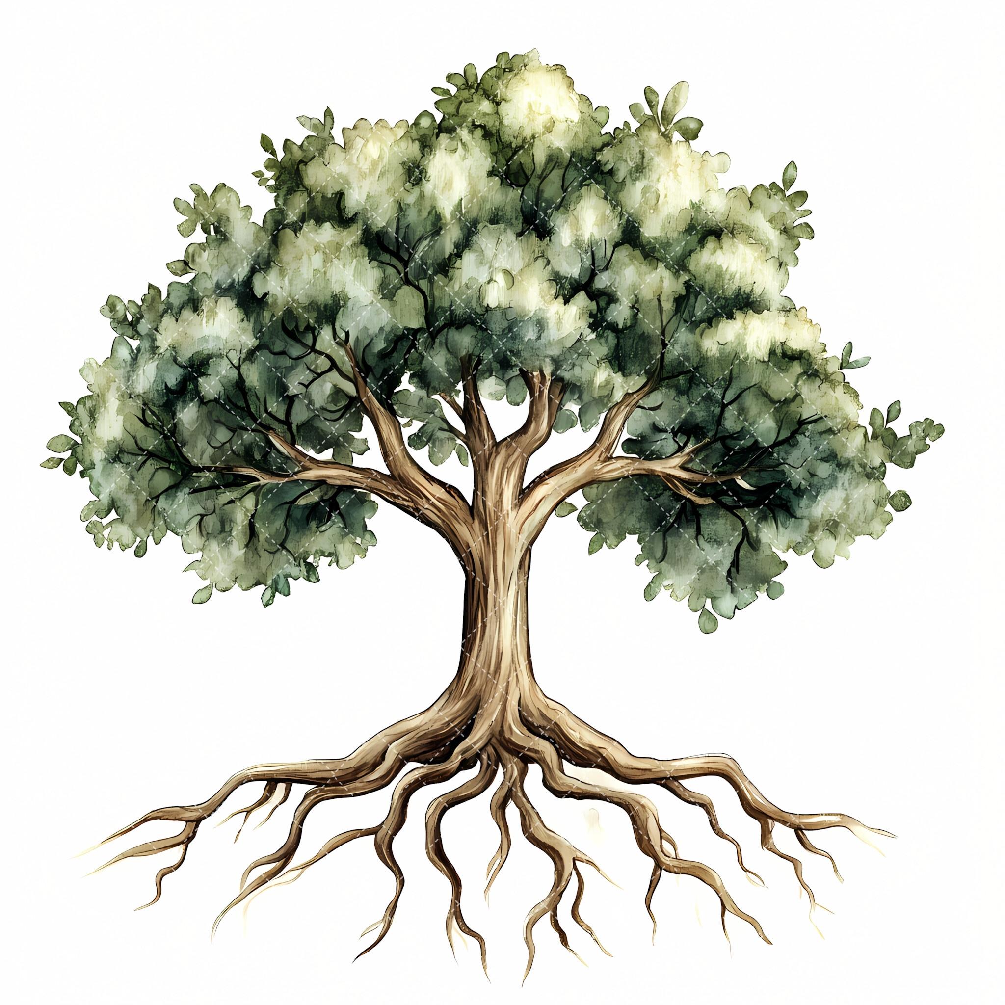 26 Tree of Life Clipart, JPEG Instant Download File, Watercolour Tree ...