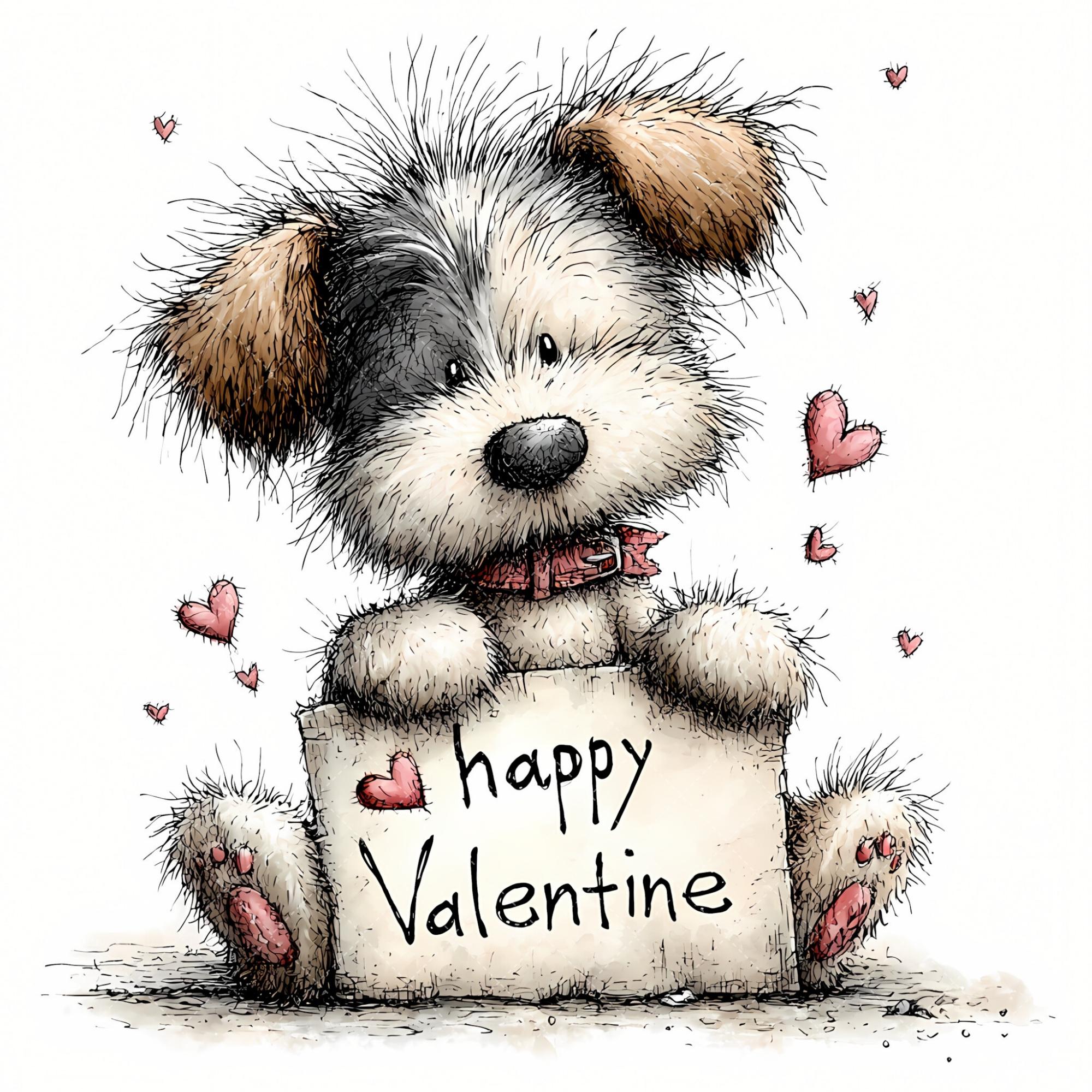 Dogs Valentine's Day Clipart | Adorable Whimsical Graphics | Digital ...