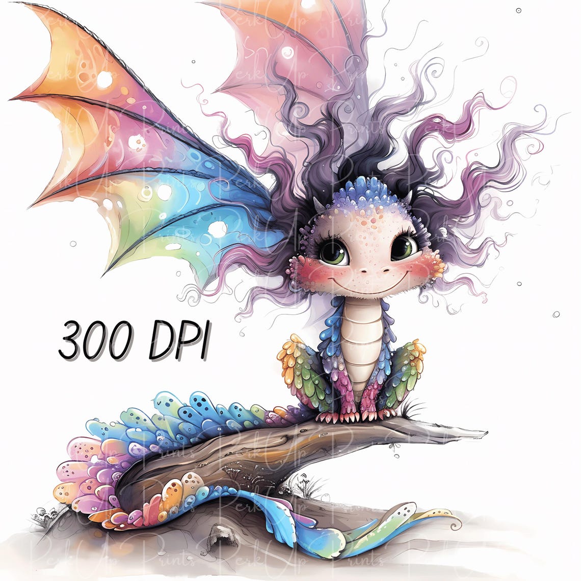 Quirky Dragon Clipart Fantasy Funny Dragons PNG Whimsical Birthday ...