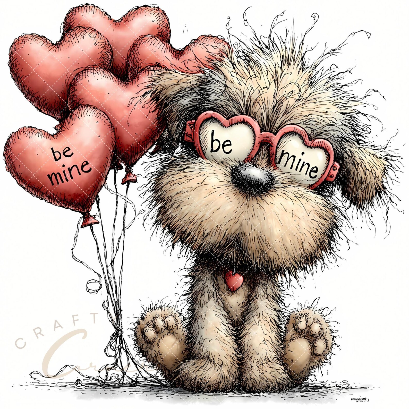 Dogs Valentine's Day Clipart | Adorable Whimsical Graphics | Digital ...