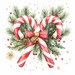 35 Candy Cane Clipart, Watercolor Christmas Sweets, Holiday Crafts ...