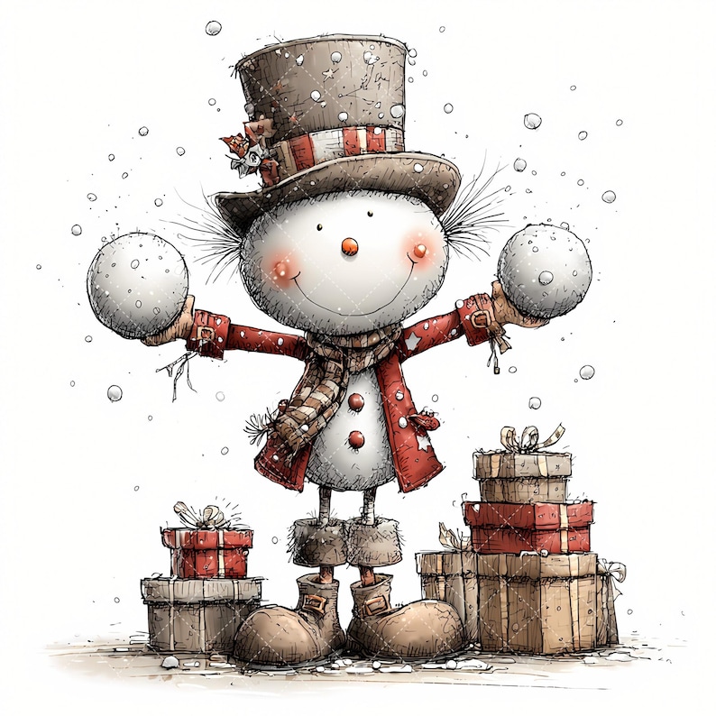 Whimsical Santa Claus Christmas Clipart: Festive Holiday Graphics ...