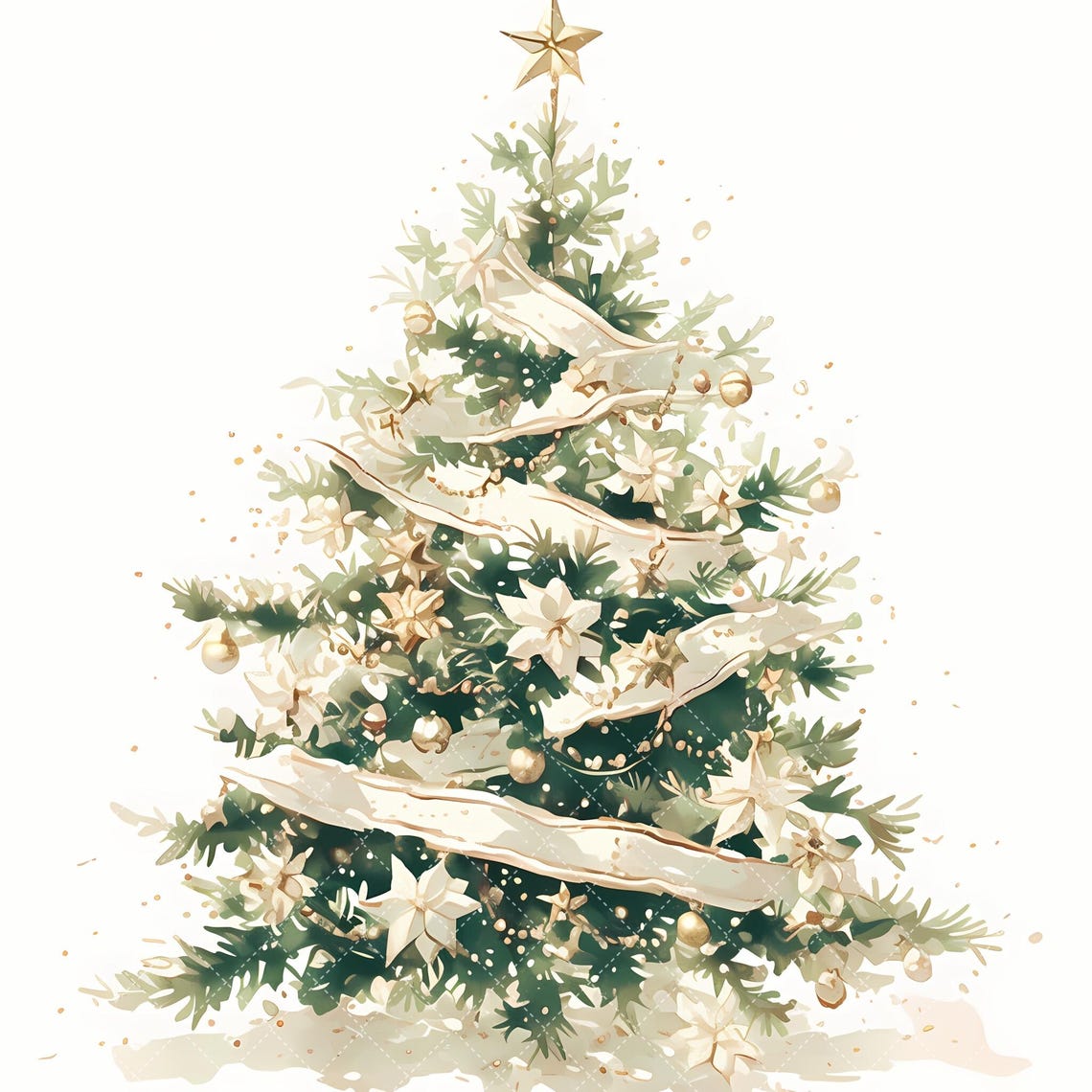 44 Minimalist Christmas Tree Line Clipart | One-line Holiday Art Design ...