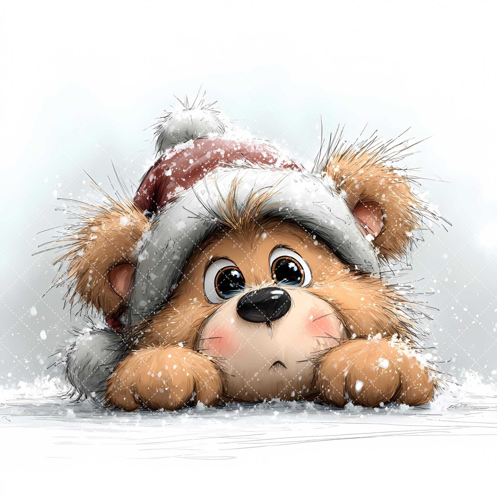 Christmas Teddy Bear Clipart: Festive Holiday Graphics (digital ...