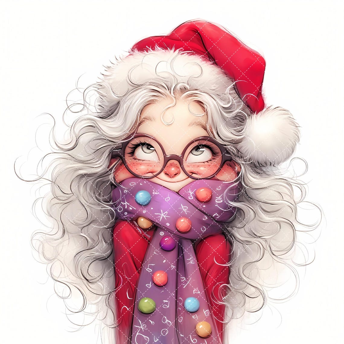 30 Cute Mrs Claus Christmas Clipart Bundle | JPEG Festive Printable ...