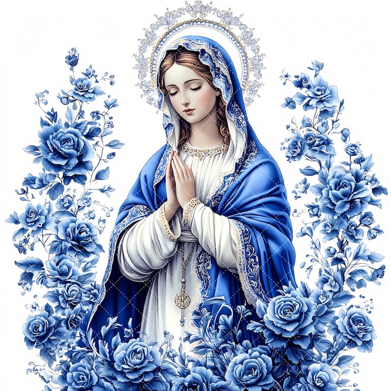 66 Virgin Mary Clip Art, Christmas Nativity Printable Images, Catholic ...