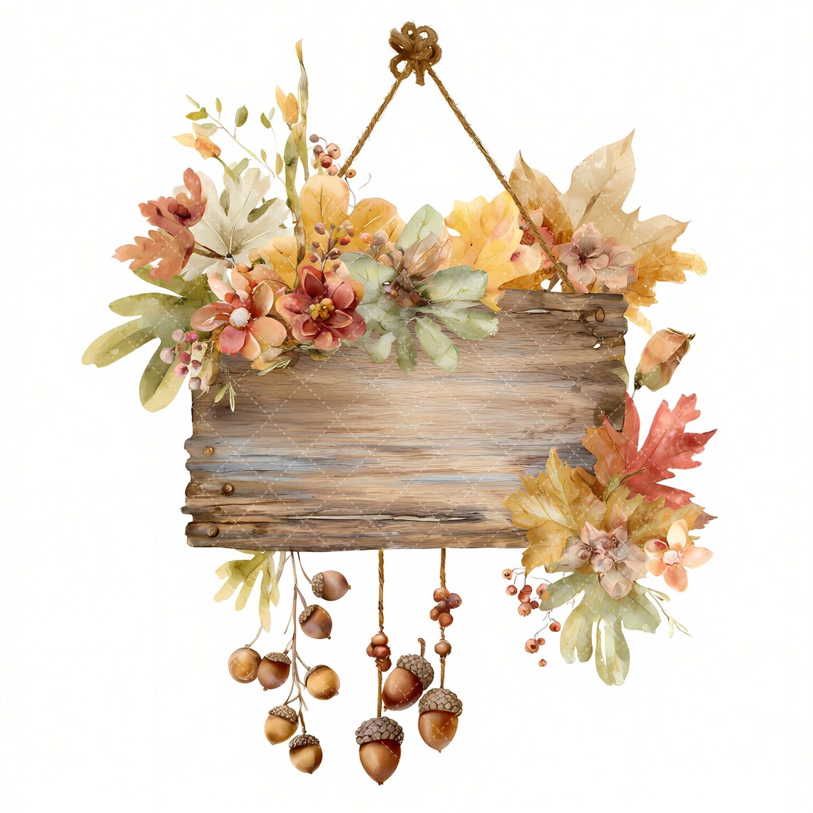 40 Autumn Bunting Clipart L Fall Leaves Garland L JPG Digital Download ...