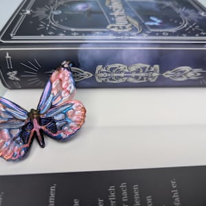 German Quicksilver Book & Hand-painted Osha Butterfly Page Holder - Etsy