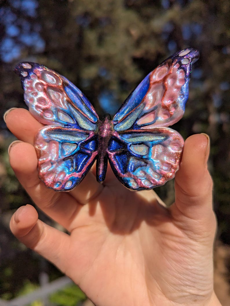 German Quicksilver Book & Hand-painted Osha Butterfly Page Holder - Etsy