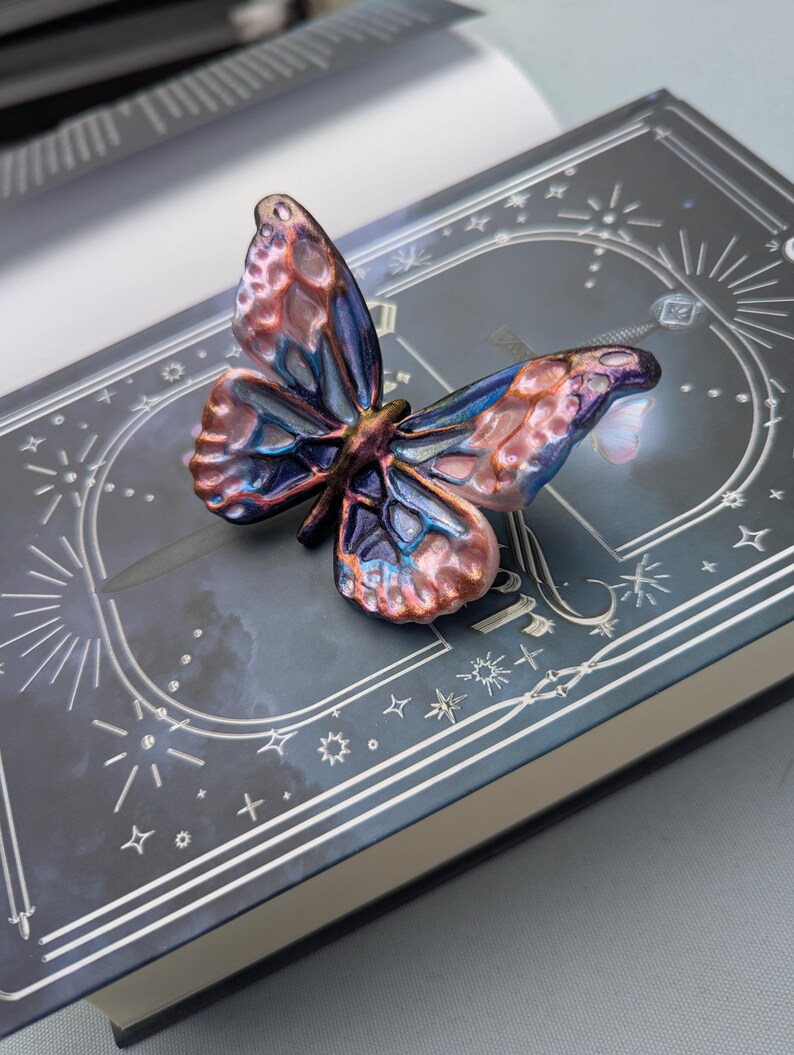 German Quicksilver Book & Hand-painted Osha Butterfly Page Holder - Etsy