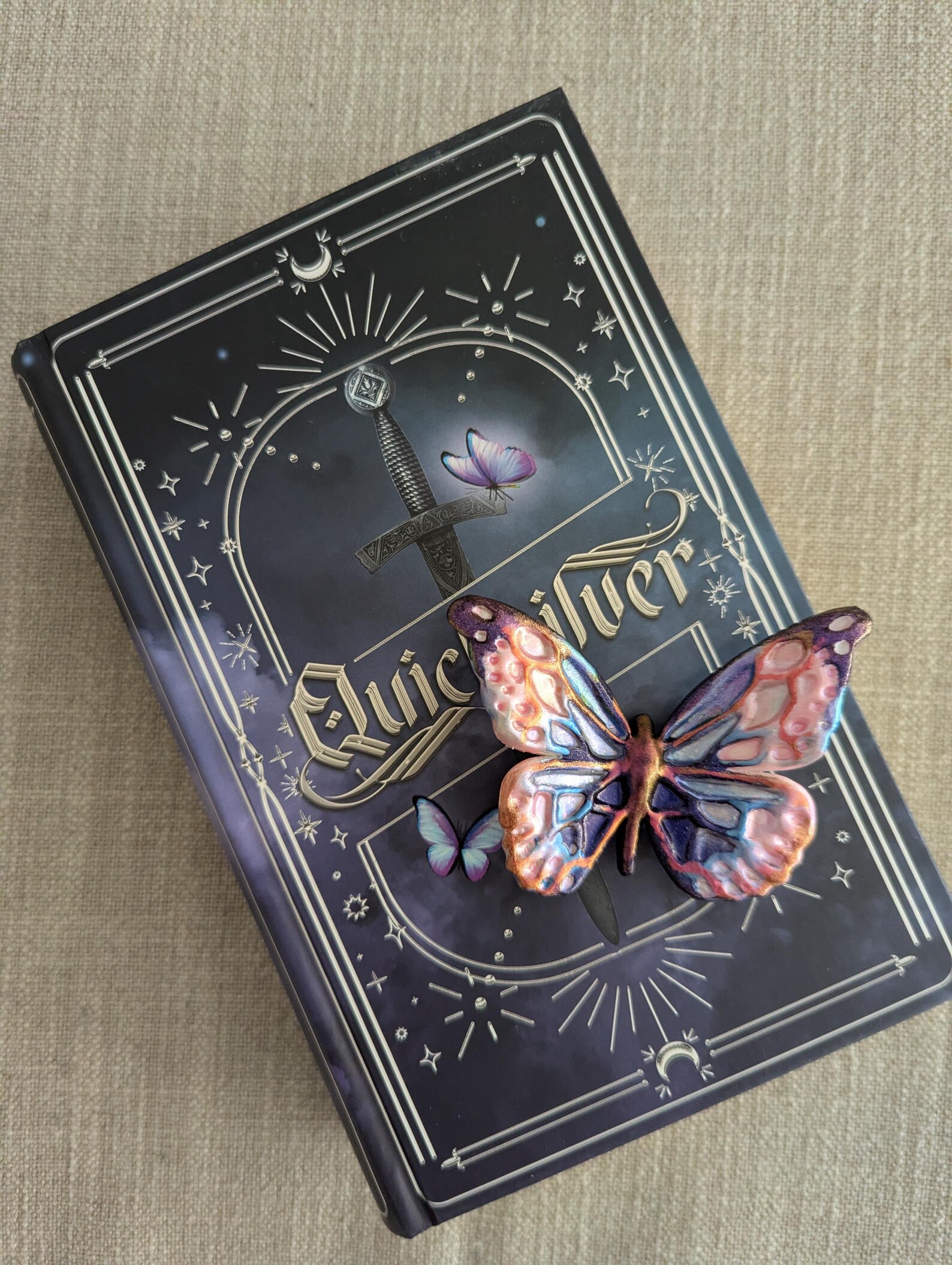 German Quicksilver Book & Hand-painted Osha Butterfly Page Holder - Etsy