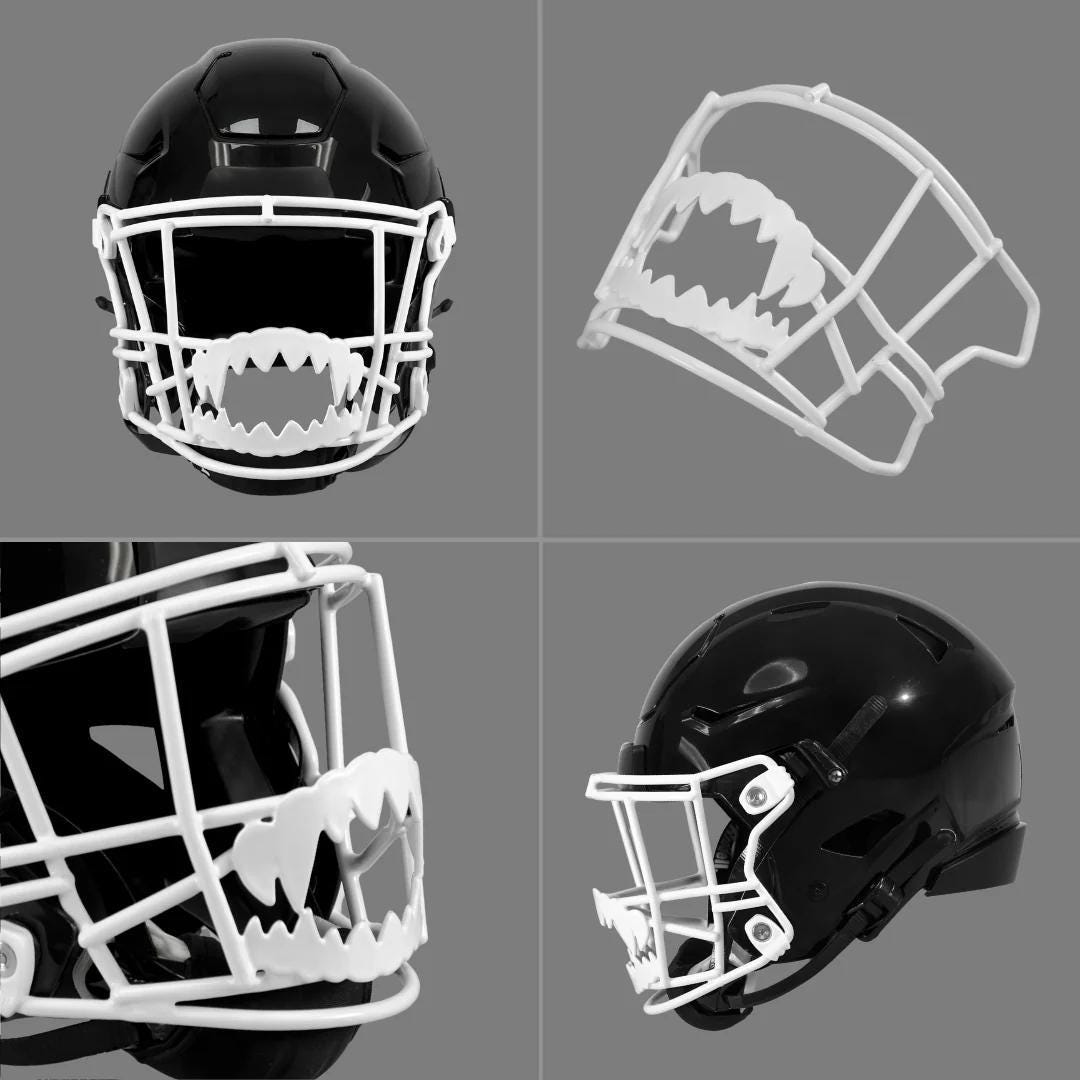 Teeth Football Facemask for Riddell Speedflex - Etsy
