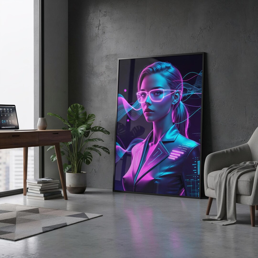 Cyberpunk Chic Poster: Neon Cyberpunk Art (digital Download PDF) - Etsy
