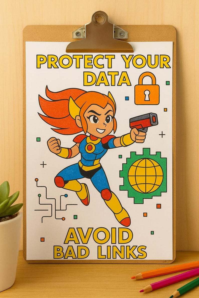 Cyber Heroes Coloring Pages: Kids Cyber Safety Activity (digital ...