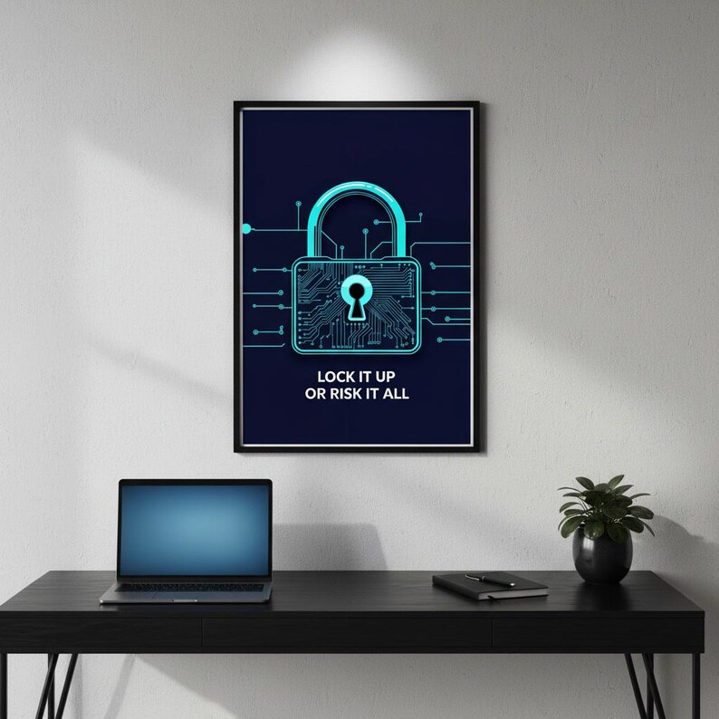 2026 Cybersecurity Poster: "lock It up or Risk It All" Tech Office ...