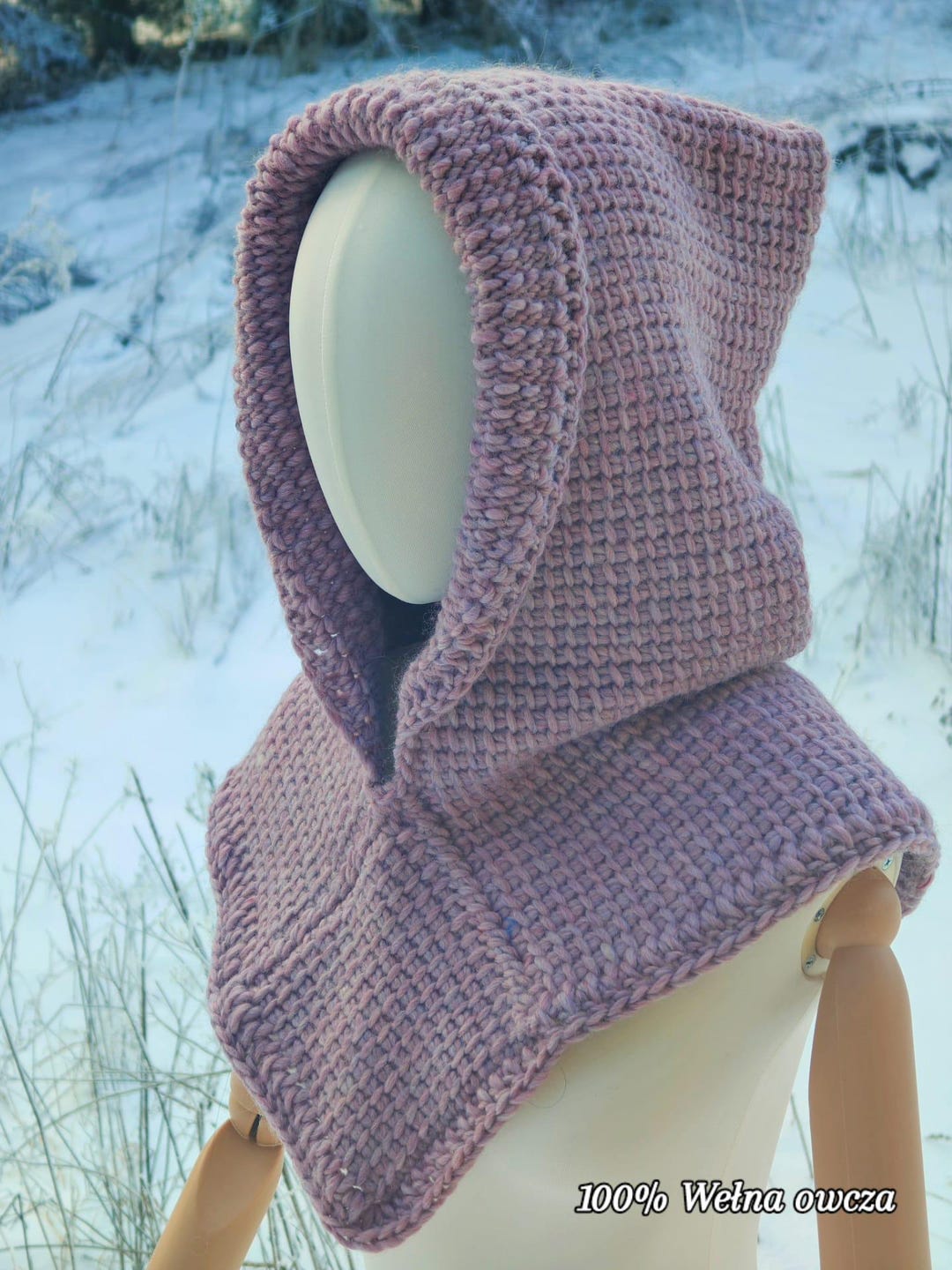 100% Wool Skjoldehamn Hood - Medieval Balaclava - Warm Cottagecore Hood ...