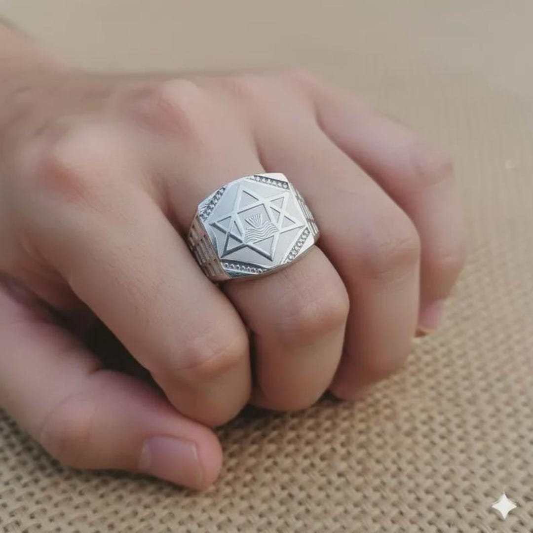 Sri Aurobindo Symbol Ring, the Mother Integral Yoga Ring, Spiritual ...