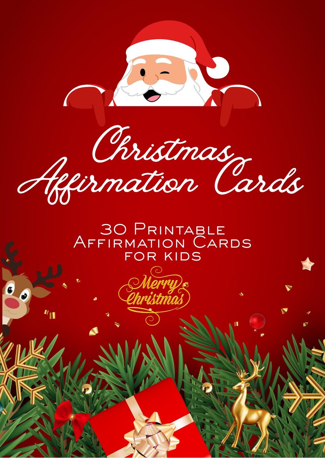 Christmas Affirmation Cards for Kids | 30 Holiday Positive Affirmations ...