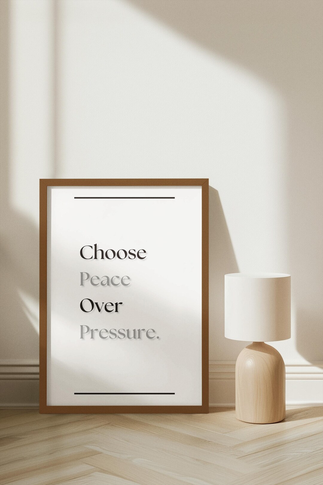 Choose Peace Over Pressure | Mindful Quote Poster | Calm & Positive ...