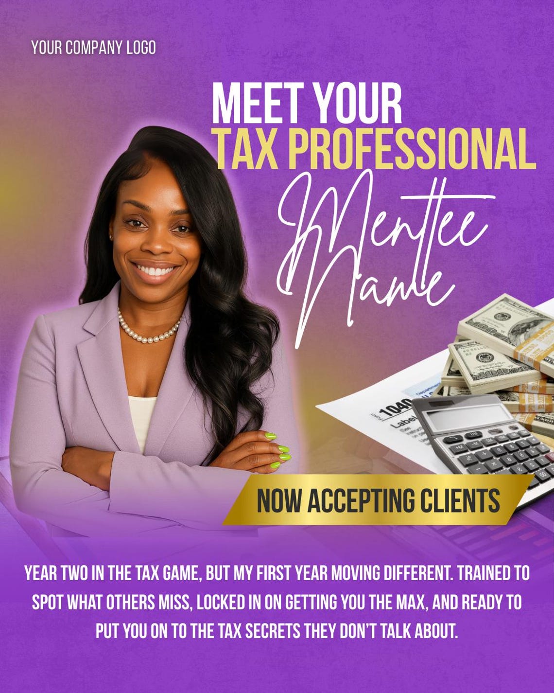 Editable Tax Professional Flyer Template. Instant Download, Easy to ...