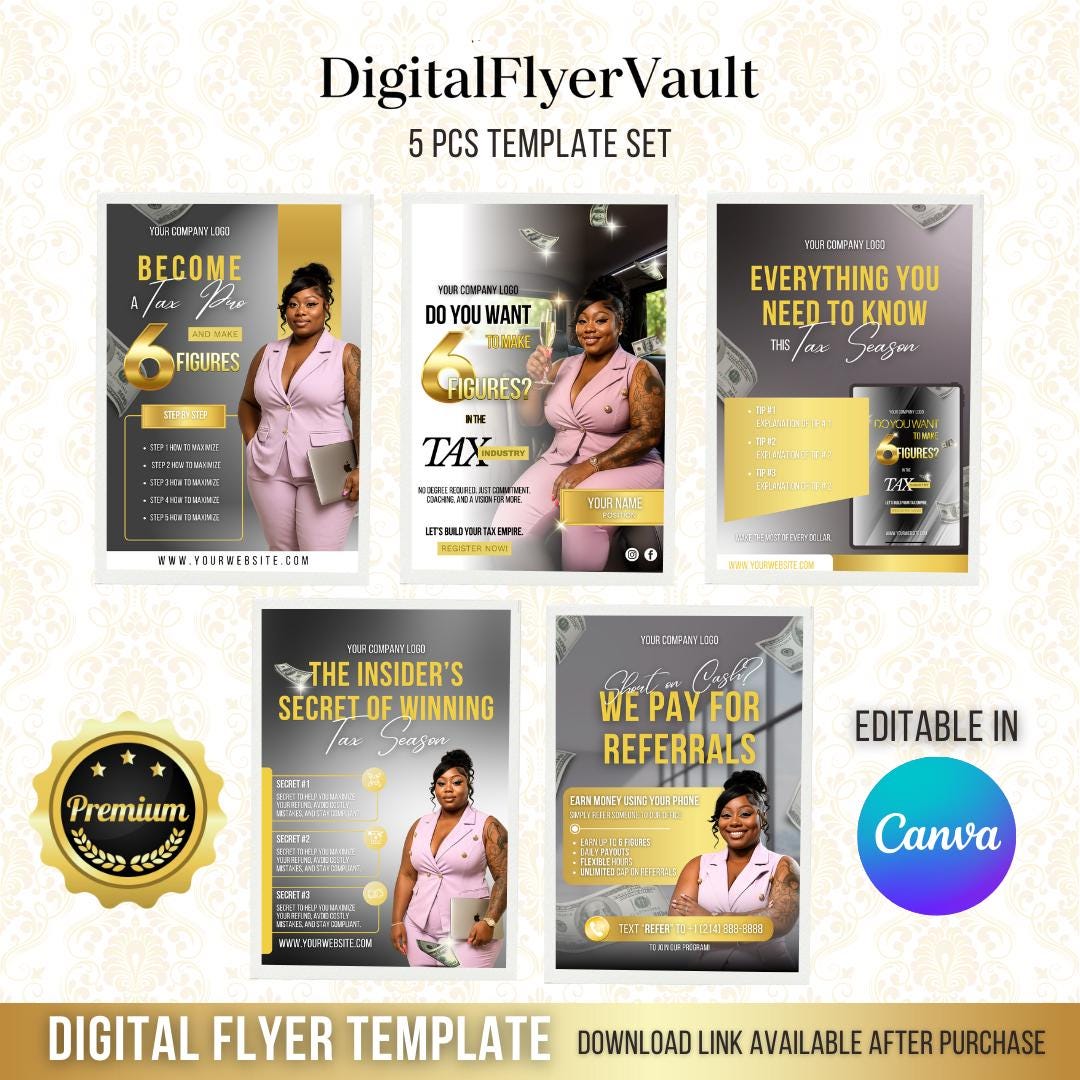 Tax Season Flyers, Tax Training Course Flyers, Tax Training Social ...