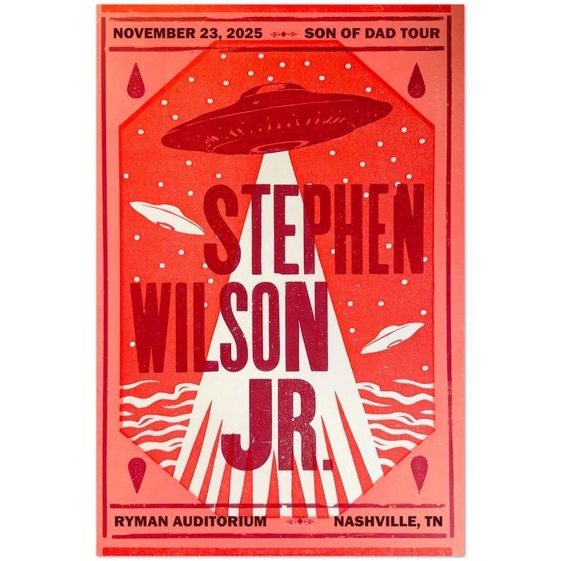 Stephen Wilson Jr Son of Dad Tour November 23 2025 Nashville TN Poster ...