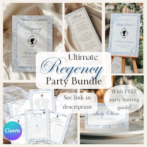 Regency Party Games Bundle | Printable Vintage Birthday, Tea Party ...