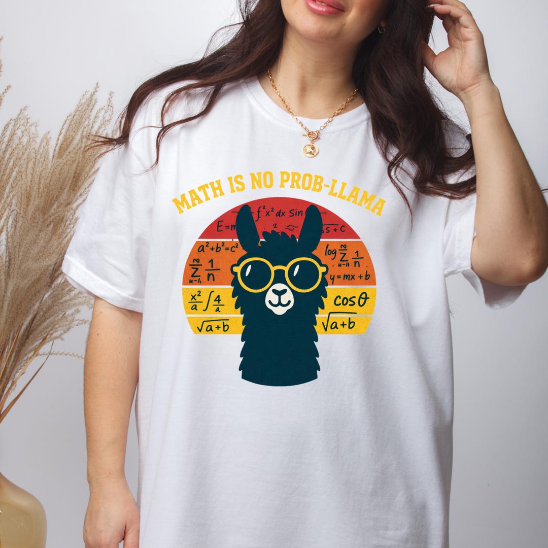 Comfort Colors Funny Math Llama T-shirt, Math Teacher Gift - Etsy