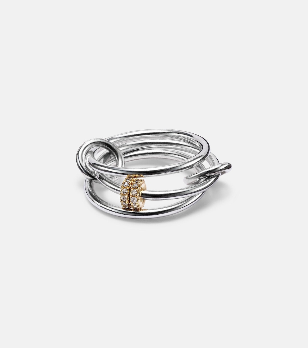 Solid Silver Tow Eternity Small Band Ring, Three Plain Band Stacking ...