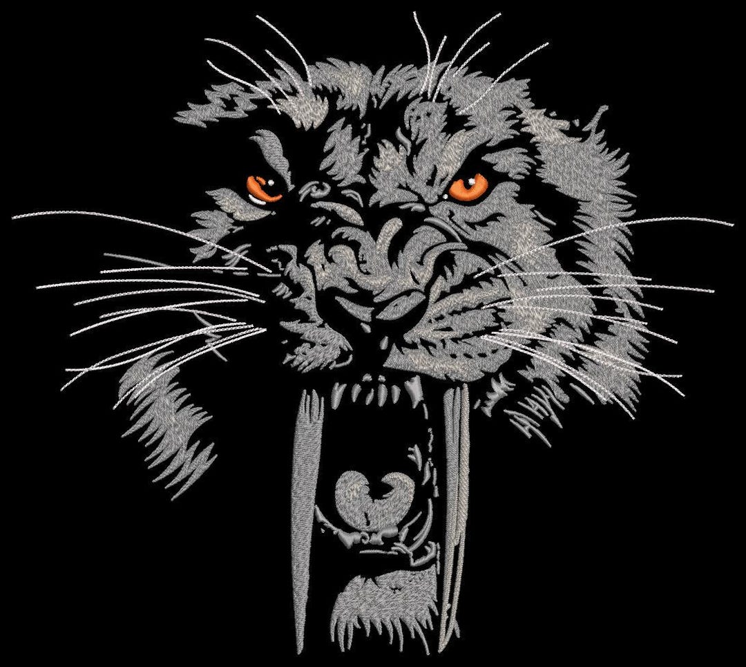 Cool Tiger Front and Back Jacket Logo Embroidery Pattern Machine Files ...