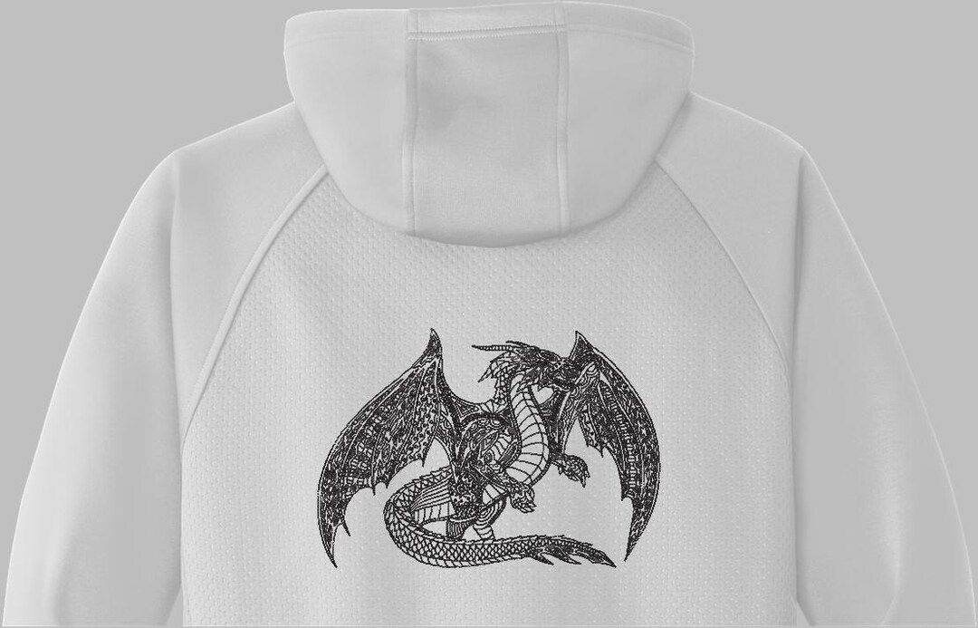Flying Dragon Embroidery Design: Machine Files Jacket Back & Front (8x8 ...
