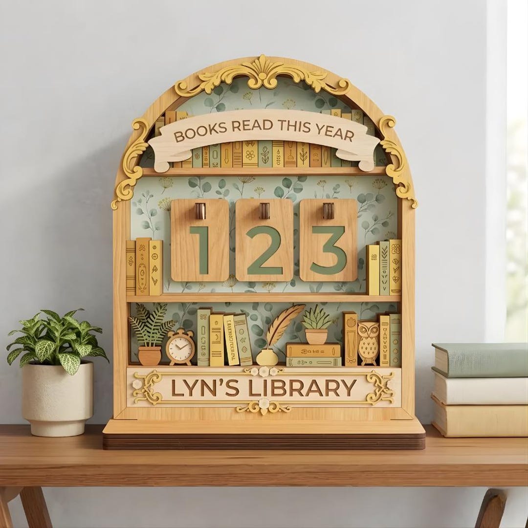 Reading Goal Tracker, Books Read This Year Counter, Personalized ...