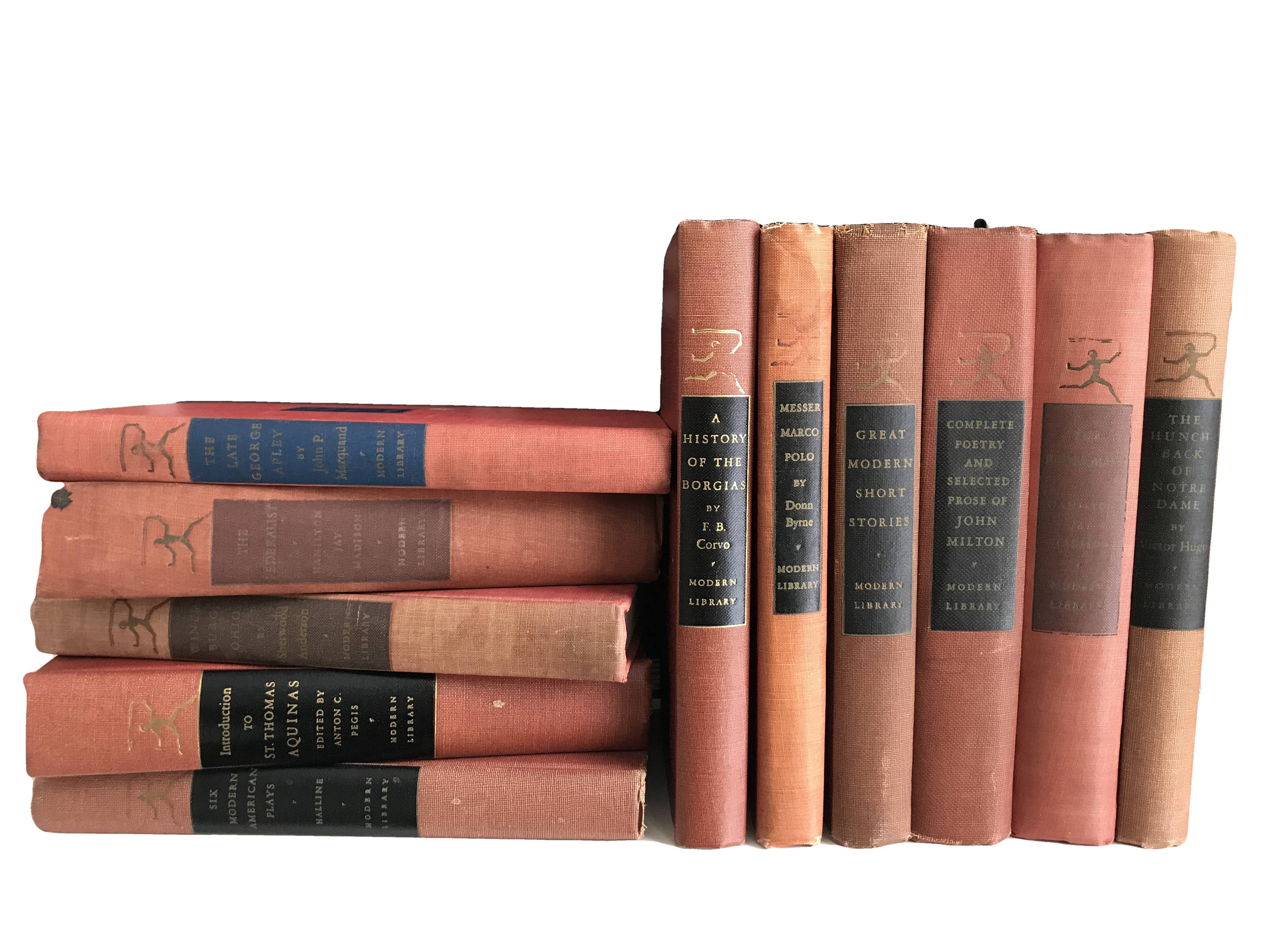 Modern Library Collection Muted Red Book Setclassic - Etsy