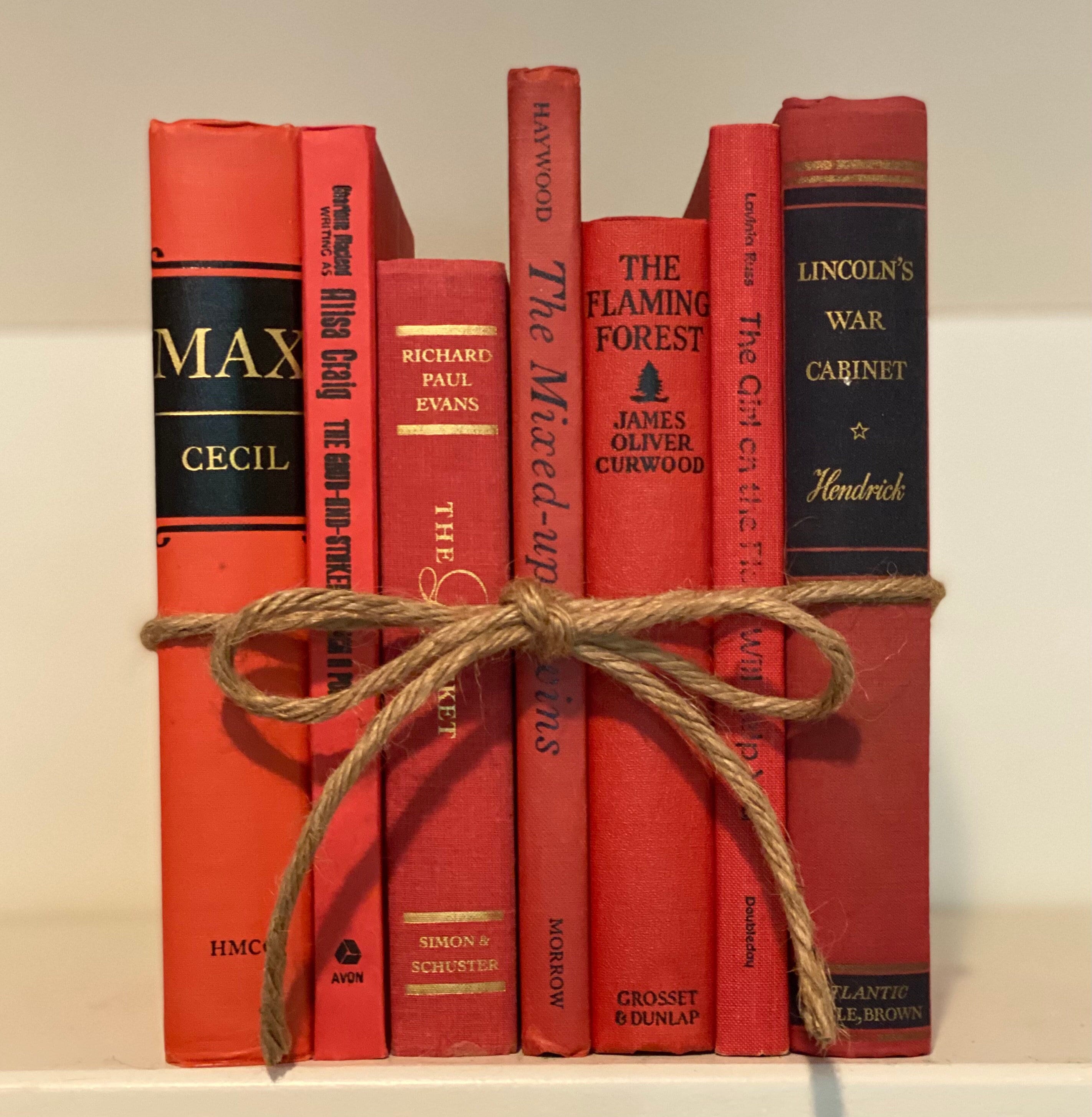 Livres rouges livres décoratifs collection de livres - Etsy France