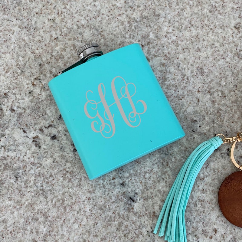 Monogram Flask - Etsy