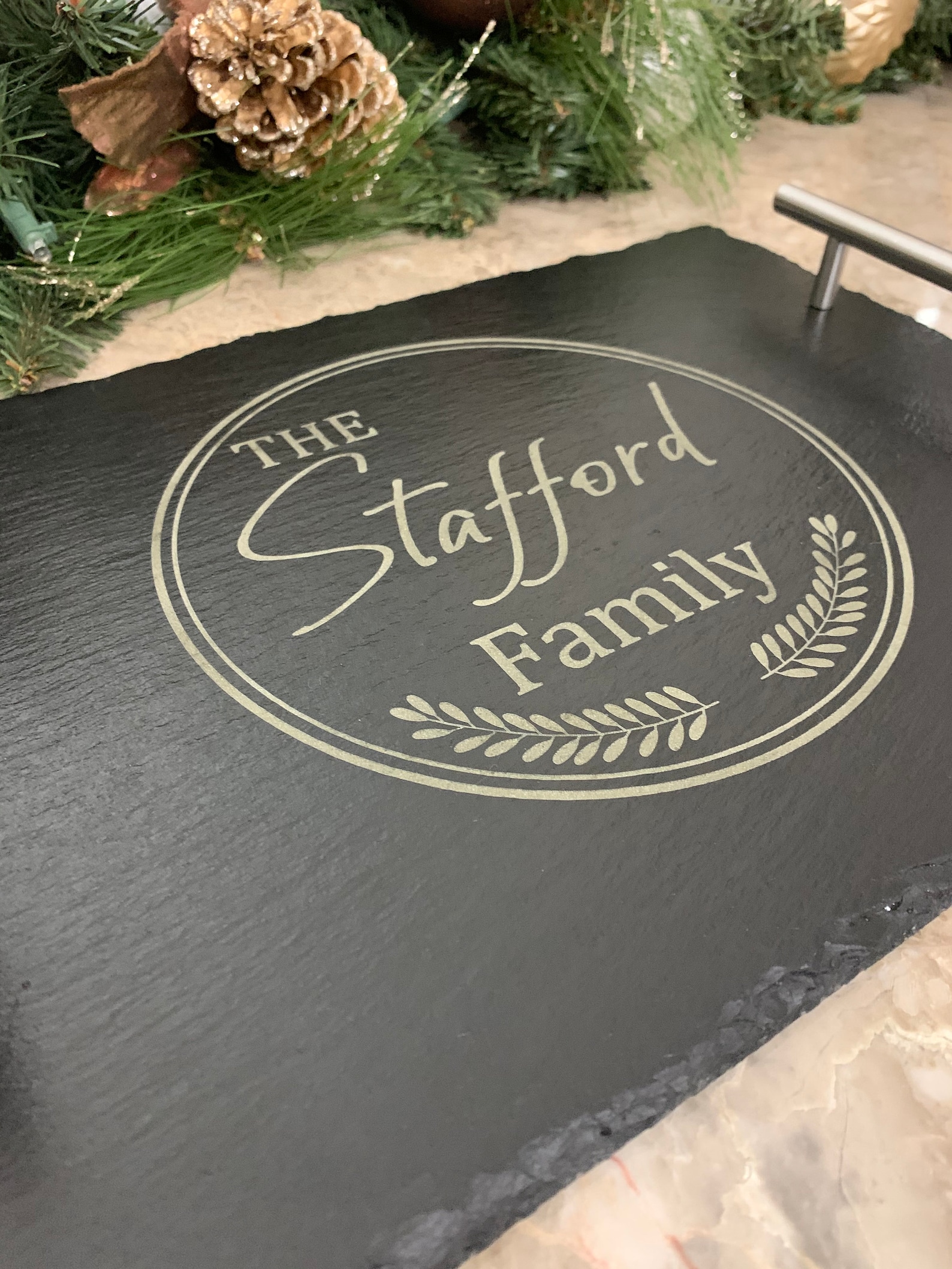 Slate Serving Tray - Engraved -personalized Gift-wedding Gift ...