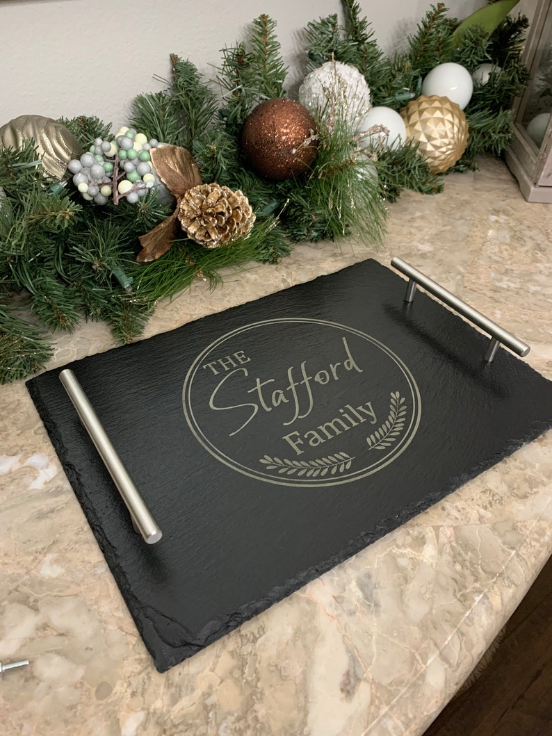 Slate Serving Tray - Engraved -personalized Gift-wedding Gift ...