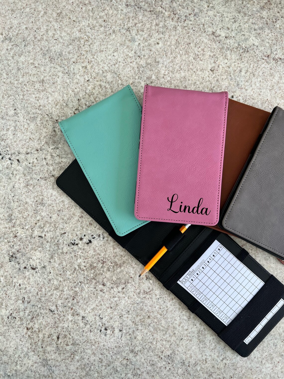 Personalized Golf Scorecard Holder: Engraved Yardage Book, Golf Gift - Etsy