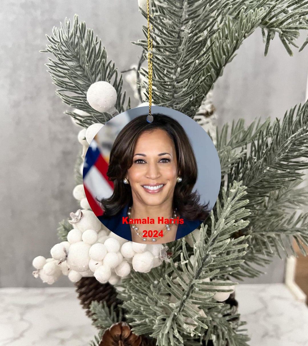 Kamala Harris Ornament, Kamala 2024, Harris for President Decor, Tree ...