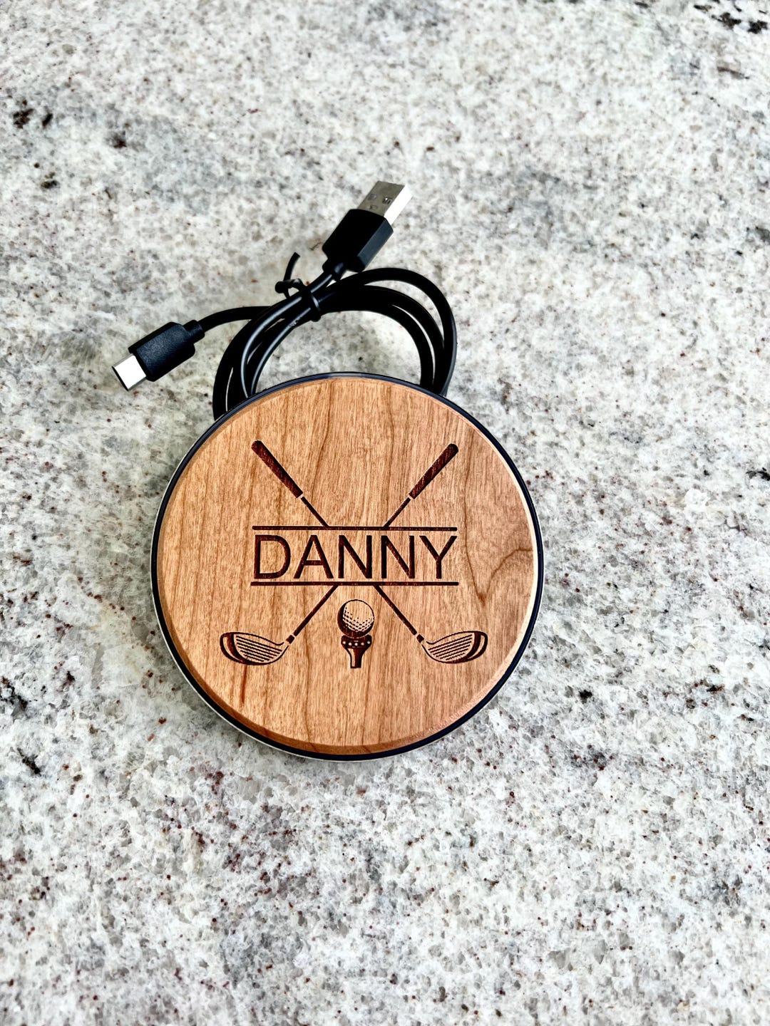 Personalized Wooden Wireless Phone Charger: Engraved 15W Qi Charger - Etsy