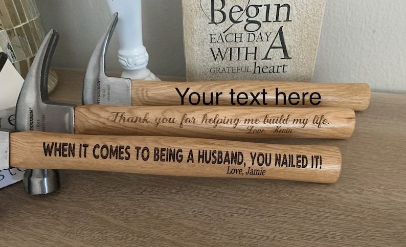 Engraved Hammer, Men’s Christmas Gift, Personalized Hammer, Monogram ...
