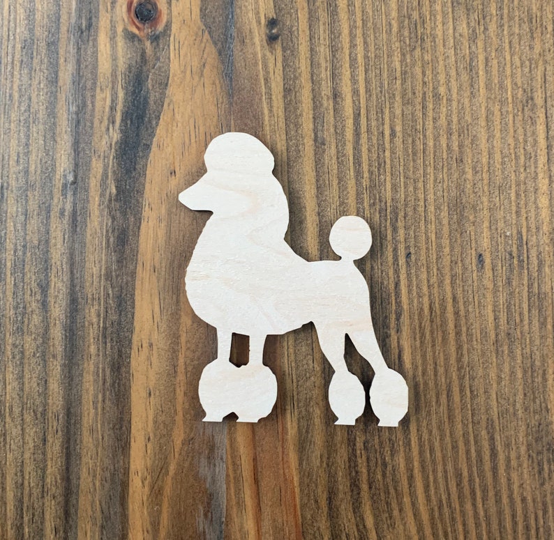 Poodle Dog Unfinished Wood Cut Out Shapes Animals Custom - Etsy