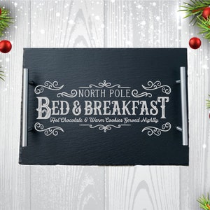Cookie Tray for Santa- Slate Tray- Deluxe Personalized Tray ...