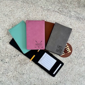 Golf Scorecard & Yardage Book Holder, Personalized Golf Gift, Mens ...