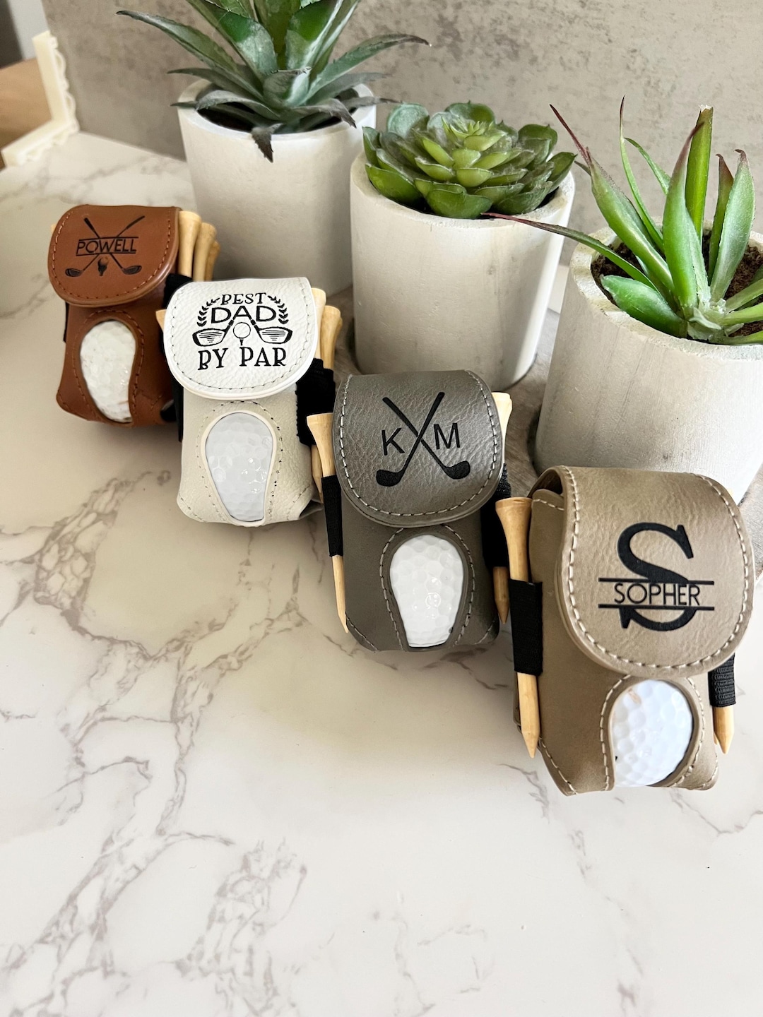 Personalized Golf Ball & Tee Pouch: Magnetic Golf Bag Clip - Etsy